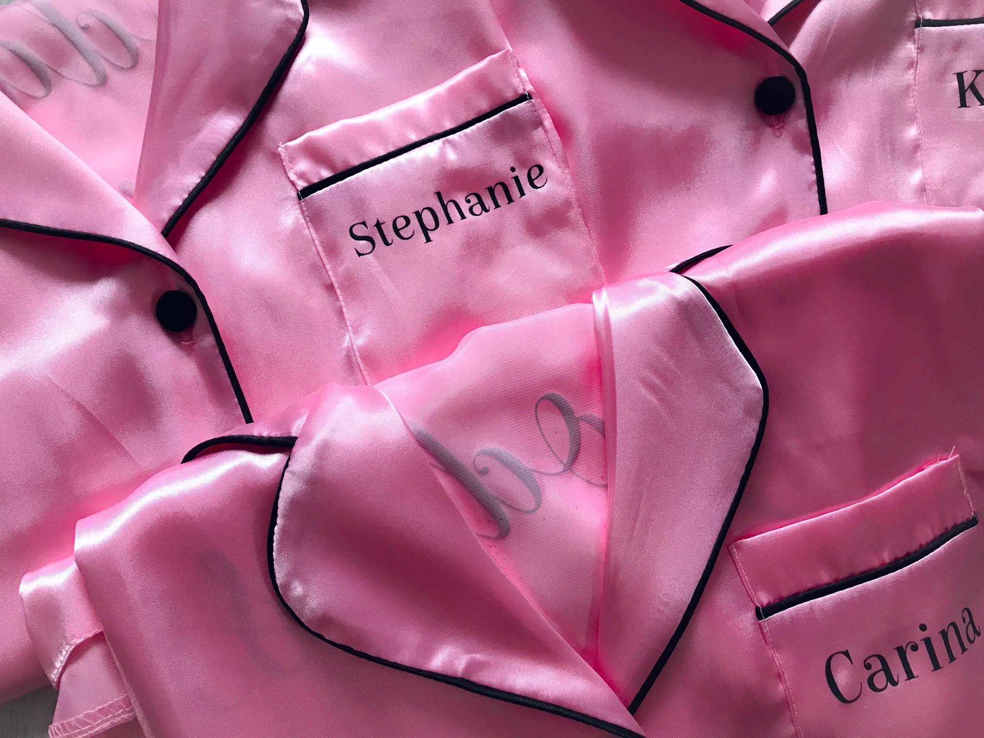 Personalised Short Bridesmaid Pyjamas | Add Initials Online | Shop Online